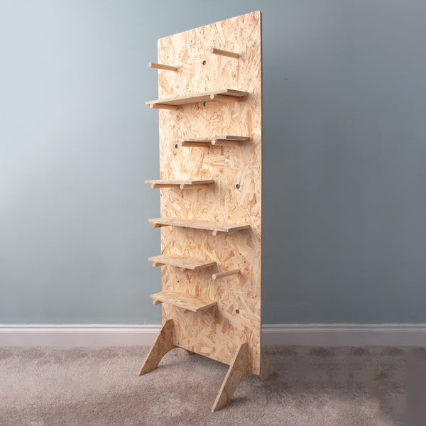 Free-standing OSB Pegboard Display Stand – Dust Shack