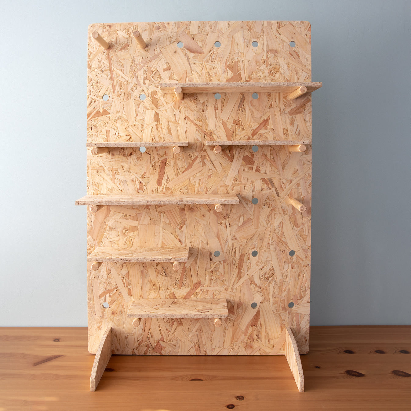 Free-standing OSB Table Top Pegboard Display Stand – Dust Shack